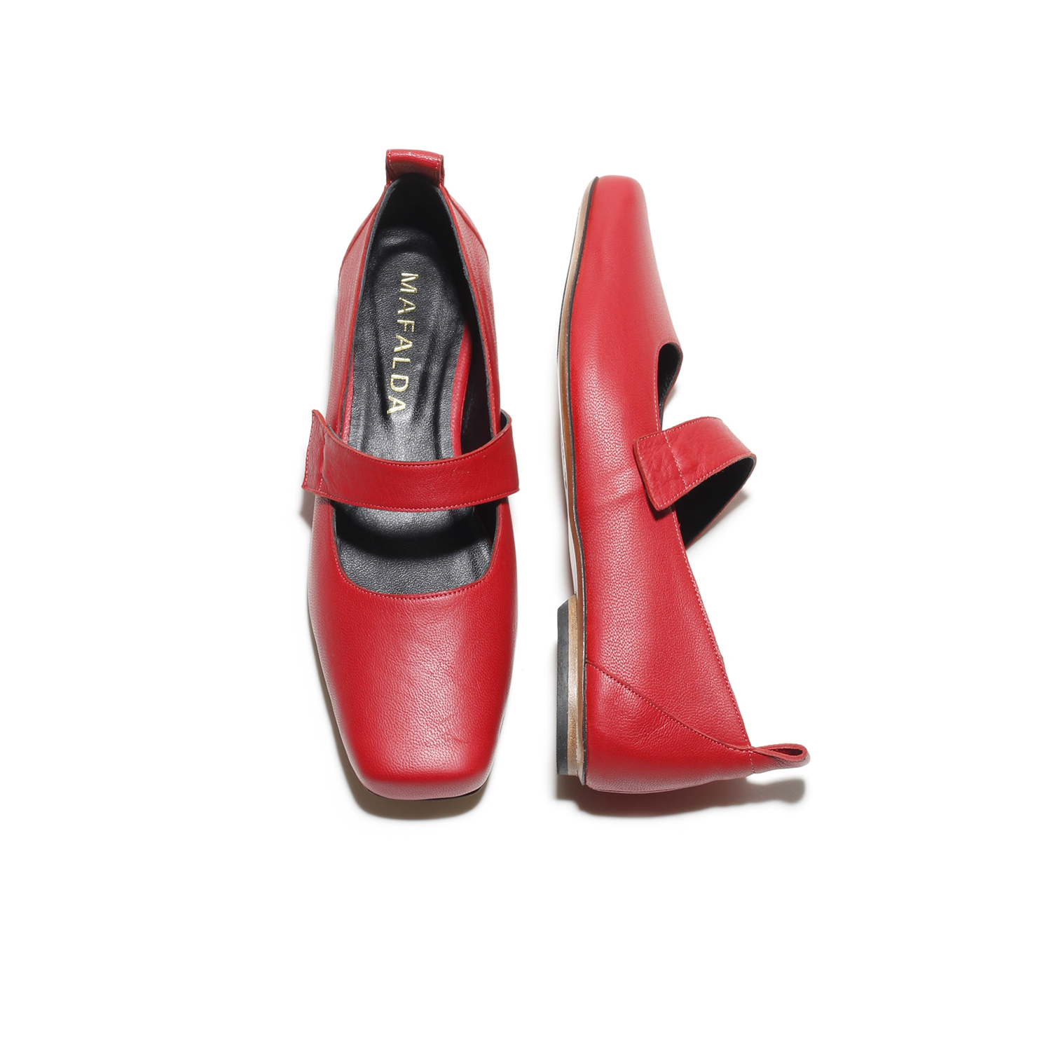 Tami Red Leather Mary Janes – Mafalda